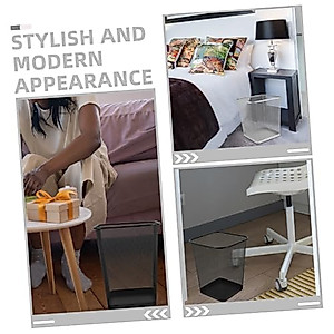 VILLFUL Square Hollow Trash Can Office Trash Cans Rubbish Bin Trash Can for Office Waste Basket Trash Cans for Office Trash Bin Dorm Trash Bucket Trash Can Office Garbage Can Bedroom Iron