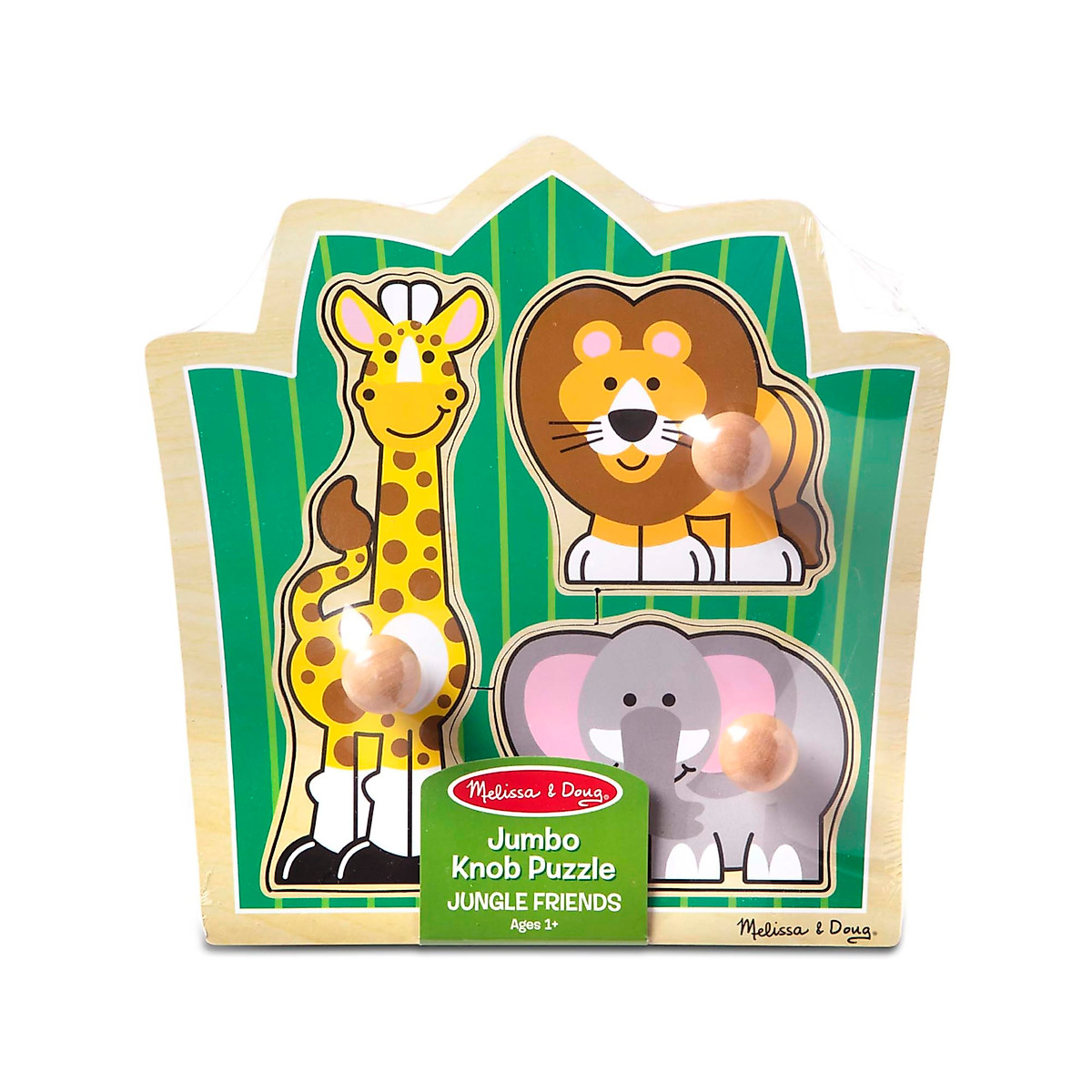 Melissa & Doug Jungle Friends Safari Animals Jumbo Peg Wooden Puzzle