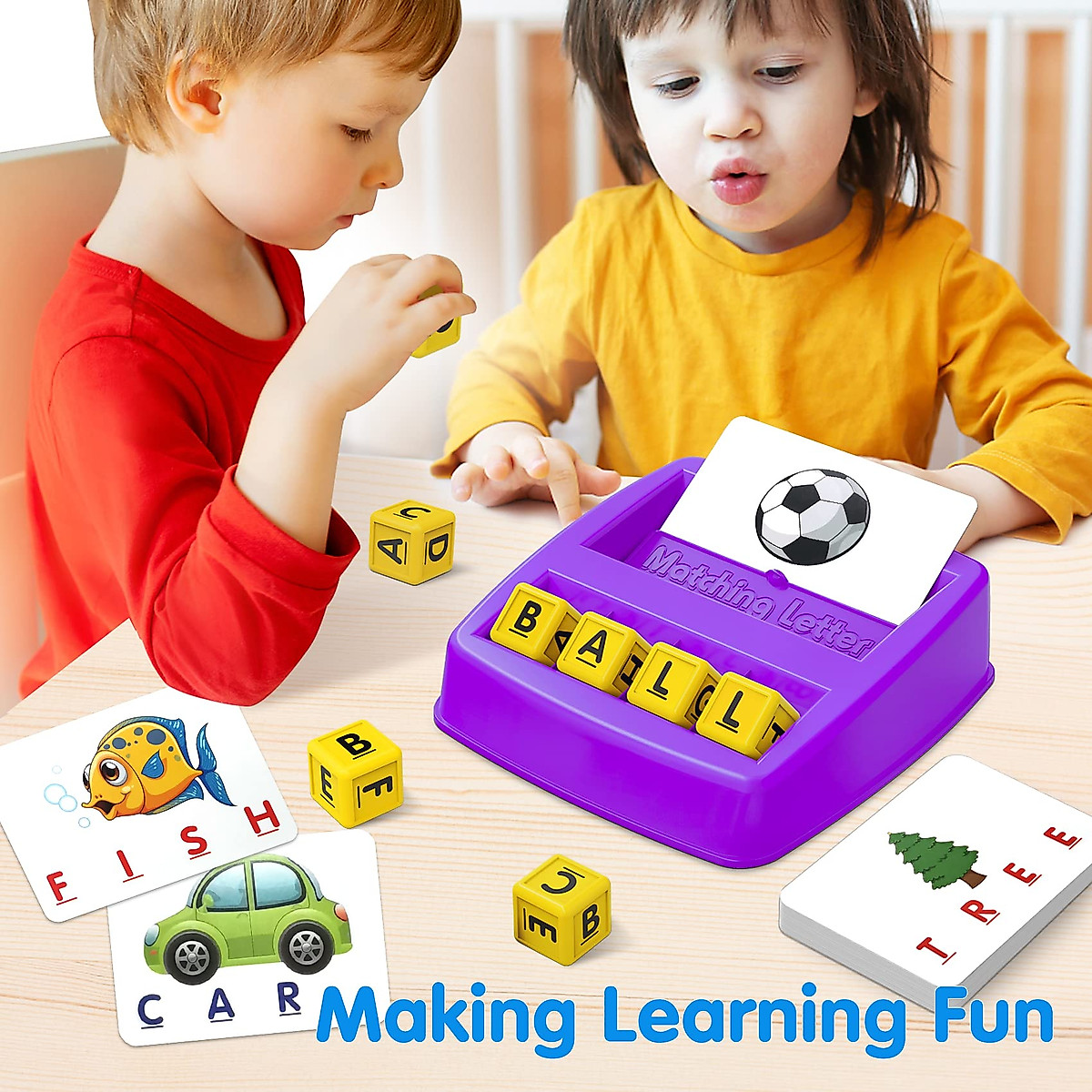 HahaGift Toddler Girl Toys Age 3 4 5 6 7，Matching Letter Game Preschool Learning Educational Toys for Kids 3-8 Year Old Boys Girls, Best Christmas Birthday Toy Gift for 3 4 5 Years Old Kindergartener