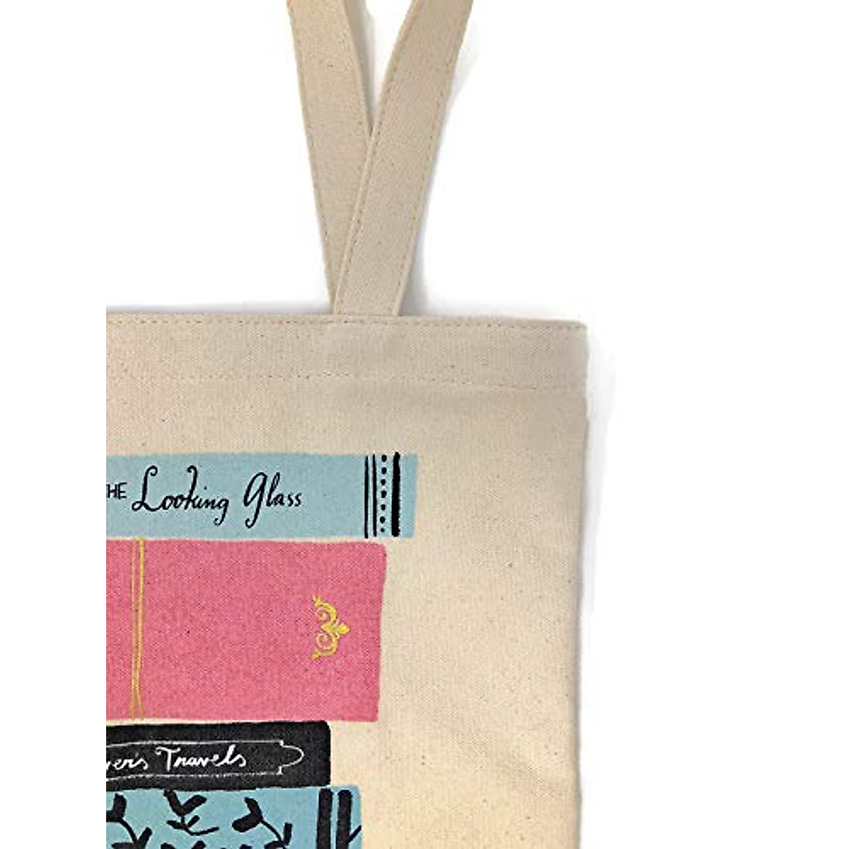 Kate Spade New York Canvas Book Tote with Interior Pocket, Stack of Classics