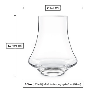 Final Touch Revolve Spinning & Rotating Spirits Tasting Glass for Whiskey, Gin, Rum, Tequila & Other Spirits (LFG4141)