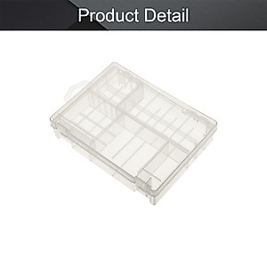 Bettomshin 160mmx120mmx36mm AA/AAA/C/D Battery Storage Case Holder Organizer Box Transparent