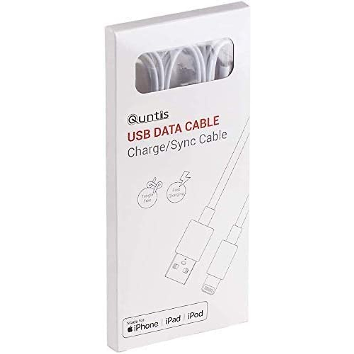 iPhone Charger Cable, [MFi Certified] Lightning Cable 3PACK 6FT USB A to Lightning Fast Charging Cord Data Transfer Wire Compatible with iPhone 14 13 12 11 Pro Max XS XR X 8 7 6 Plus SE iPad, White