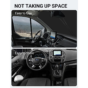 Proadsy 2024 Upgrade Front Windshield Sun Shade Foldable Sunshade Protector Custom Fit 2024 2023 2022 2021 2020 2019 2018 2017 2016 2015 Ford Transit Accessories