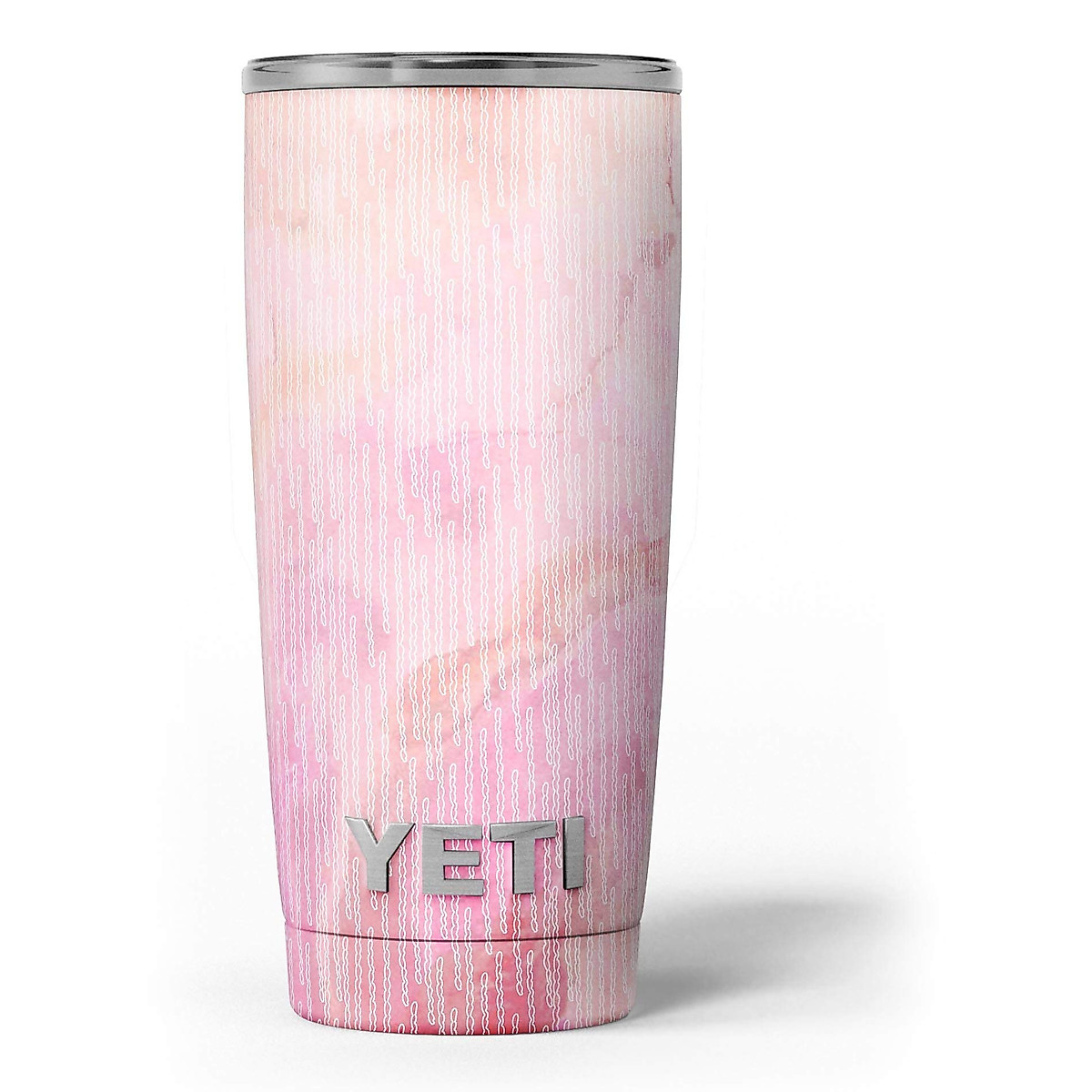 Design Skinz The Pink Orange Watercolors Under a Microscope - Skin Decal Vinyl Wrap Kit Compatible with The Yeti Rambler Cooler Tumbler Cups