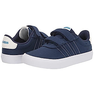 adidas Vulc Raid3r Skate Shoe, Dark Blue/Cloud White/Blue Rush, 3 US Unisex Little Kid