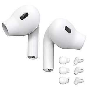 [Anti Allergic Cover] Replacement Silicone Ear Tips for airpods pro 2nd Generation, Reduce Ear Pain,fit in Charging case,Noise canceling,Anti Scratches,Installation Guide (S/M/L)