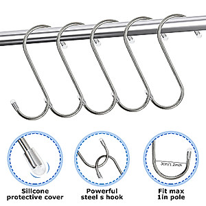 ACXFOND 100Pcs S Hooks for Hanging 3.5 Inch S Shaped Hanging Hooks Heavy Duty S Hooks Metal Hooks for Hanging Kitchen Utensils, Plants, Pot, Pan, Cups, Towels