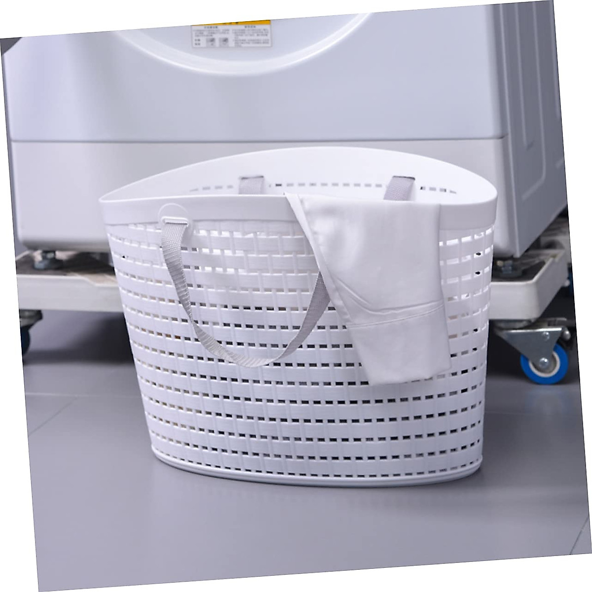 2pcs Plastic Laundry Basket Shopping Tote Bag Plastic Hanger Chicken Egg Basket Picnic Basket Bath Basket Laundry Basket Plastic Clothes Holder Sundries Organizer Hollow-out Basket