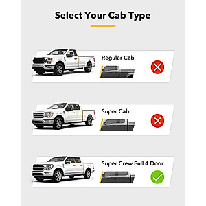 3W Floor Mats Fit for Ford F150/F-150 Lightning SuperCrew Cab 2015-2024, TPE All Weather Custom Fit Car Accessories 1st and 2nd Row Full Set Car Liners (Without Under-Seat Storage)