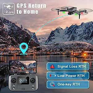 Drone with 4K Camera RC Quadcopter for Adults, 1640ft Long Range Video Transmission, 3-Axis Gimbal, 46Mins Flight Time GPS Auto Return and Follow Me, Circle Fly, Waypoint Fly, Altitude Hold