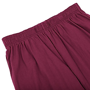 Men's Ankle Banded Cuff Renaissance Pants Medieval Viking Navigator Trousers Pirate Cosplay Costume with Drawstrings Wine Red-2XL