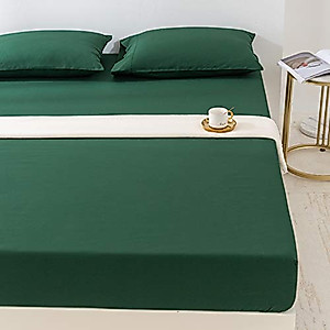 PY HOME & SPORTS Queen Bed Sheets Set 4 Piece 1800 Thread Count Green Bed Sheets Queen Set with 16" Deep Pocket Super Soft and Comforterble (Green, Queen)