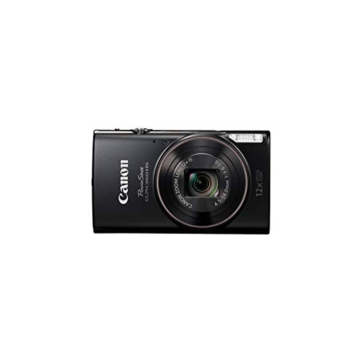 Canon PowerShot ELPH 360 Digital Camera w/ 12x Optical Zoom and Image Stabilization - Wi-Fi & NFC Enabled (Black) (Renewed)