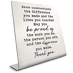 Thank You Gift for Women, Farewell Appreciation Gift for Coworker Friends Teacher Employees Retirement Gifts Desk Table Shelf Sign Decor, Inspirational Office Gift for Colleague Leaving Job
