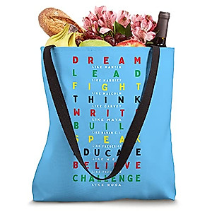 Black History Month African American Leaders Inspirational Tote Bag