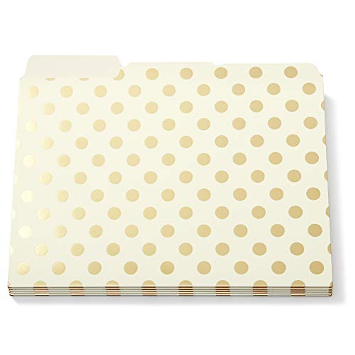 Kate Spade Gold Foil Dots File Folders set of 6