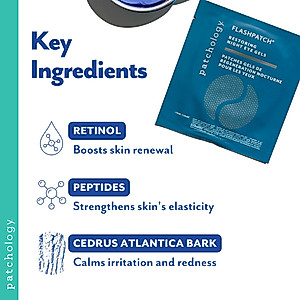 Patchology Restoring Eye Gel Patches with Retinol & Collagen - Under Eye Mask for Dark Circles, Puffy Eyes, & Wrinkles - Anti-Aging Overnight Eye Pads Set to Brighten Skin Care for Eye Bags (5 Pairs)