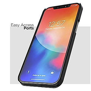 Encased DuraClip Series Designed for iPhone 12 Belt Clip Case - Slim Fit Cover with Holster (Black)