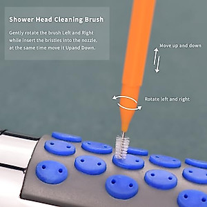 Shower Head Cleaning Brush, Shower Head Cleaning Tools Showrhead Picks Shower Head Cleaning Brush Anti Clogging Cleaning Brush for Small Holes Gaps Nozzles Crevices Jewelry Cleaning