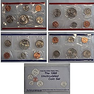 1998 P, D U.S. Mint - 10 Coin Uncirculated Set with CoA Uncirculated