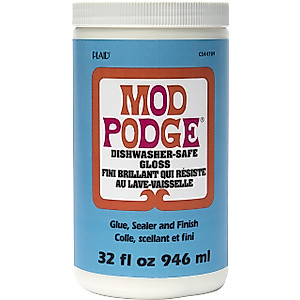 Mod Podge Dishwasher Safe, Gloss Finish, 32 fl oz, Clear