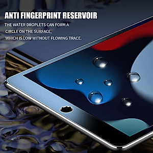 ZenRich Bundle for iPad 9th/8th/7th Gen 10.2'': 2-Pack Anti Blue Light Tempered Glass Screen Protectors &Rugged Full-Body Case, Black