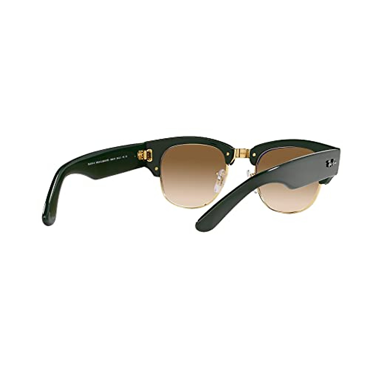Ray-Ban Unisex Sunglasses Green On Gold Frame, Light Brown Lenses, 53MM