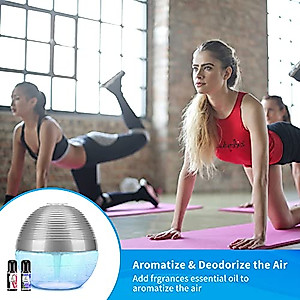ap airpleasure Water-Based Purifier Air Washer, Revitalizer with 6 Colorful lights- Plus Lavender, Aqua Lily, Bulgarian Rose, Relaxing, Sleep Well, English Violet, 10ml Each