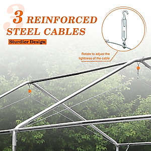 Sophia & William 10'x20' Car Canopy, Heavy-Duty Carport with Removable Sidewalls & Doors, UV & Water Resistant, Portable Car Shelter