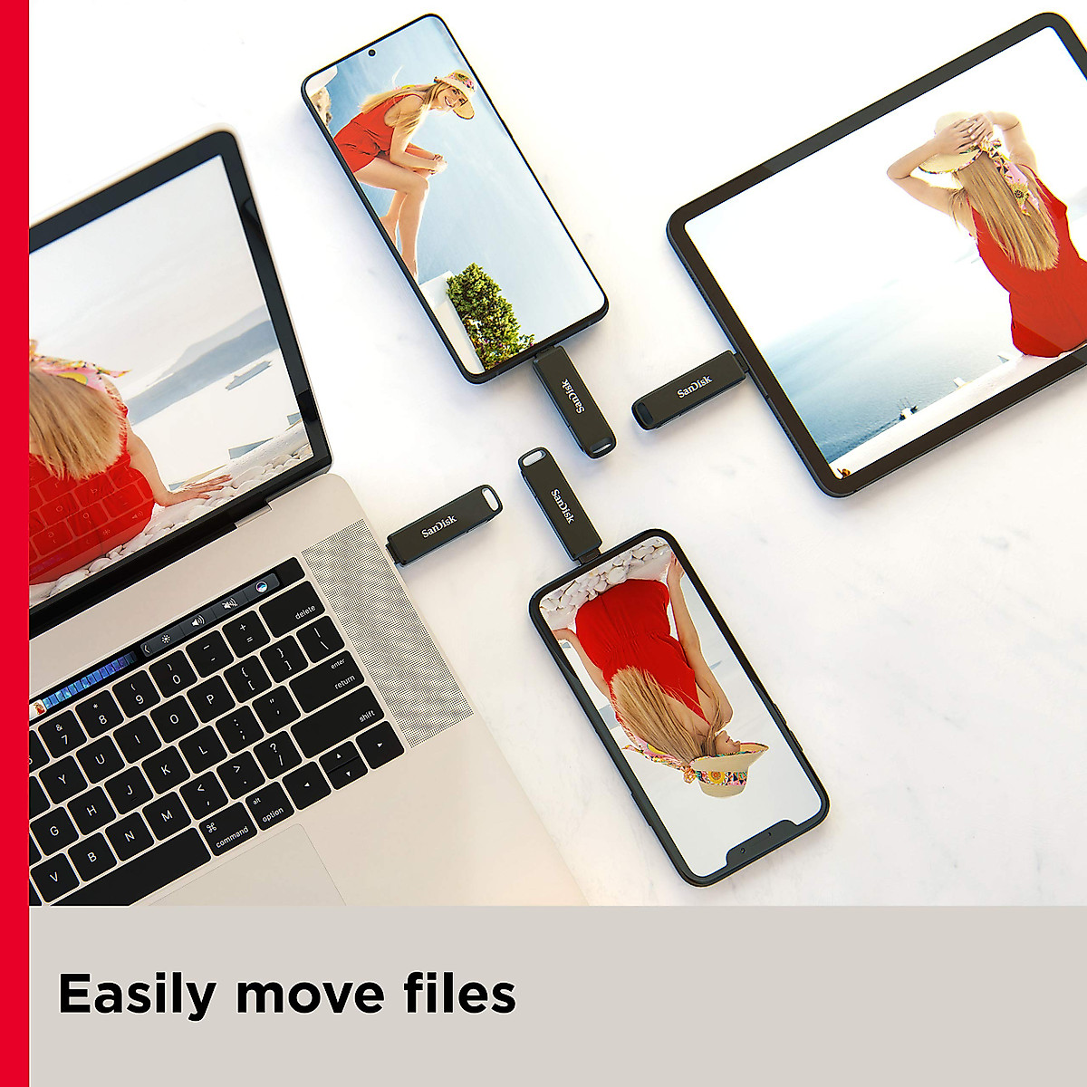 SanDisk 64GB iXpand Flash Drive Luxe - The 2-in-1 USB for iPhone, iPad, and Computer - Thumb Drive with Lightning and USB Type-C Connectors – SDIX70N-064G-GN6NN