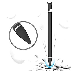 3 Pack Case for Apple Pencil 1st Generation Holder Sleeve Skin Cover Accessories for iPad Pro 9.7/10.5/12.9,Silicone Cute Grip with Charging Cap Holders and 3 Protective Nib Covers-Black,Pink,Purple