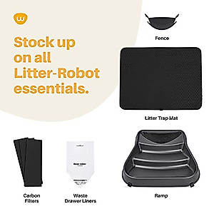 Litter-Robot Waste Drawer Liners by Whisker, 50 Pack - Litter Box Liner Bags, Custom Fit for Litter-Robot, 9-11 Gallons of Capacity