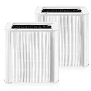2 Pack 211+ Replacement Filter Compatible with Blueair Blue Pure 211+ Air Cleaner Purifier, Foldable Particle and Activated Carbon Replacement Filter