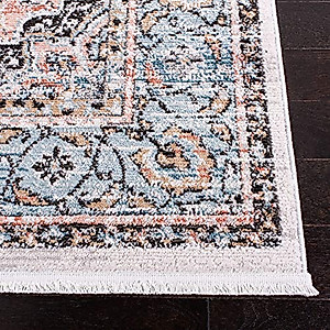 SAFAVIEH Shivan Collection 8' x 10' Grey/Blue SHV704F Medallion Distressed Non-Shedding Living Room Bedroom Dining Home Office Area Rug