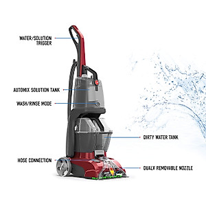 Hoover PowerScrub Deluxe Carpet Cleaner Machine, FH50150NC + 64 oz Everyday Carpet Cleaner Solution, Deep Cleaning Carpet Shampoo, AH31924