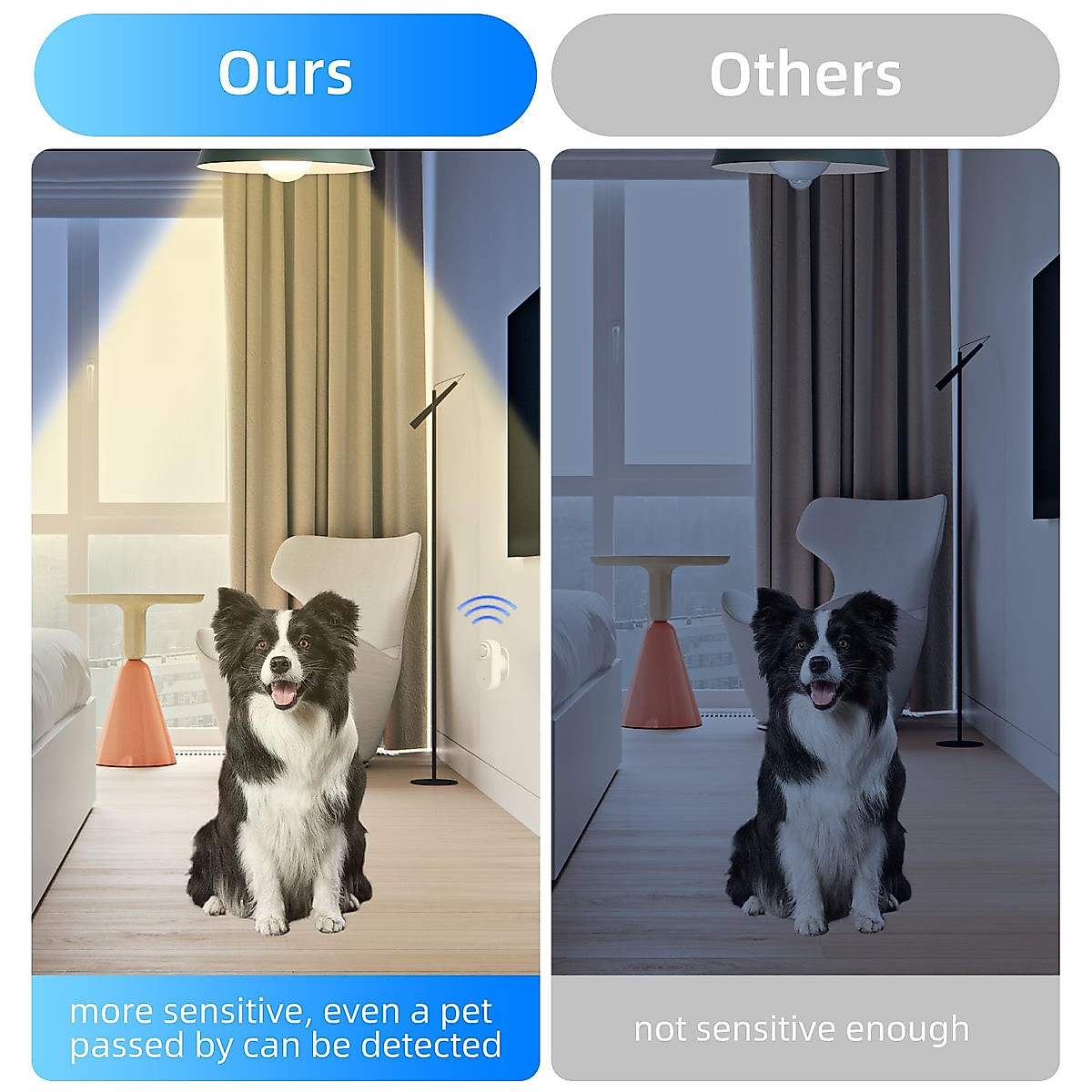 Motion Sensor Light Bulbs, 10W (120W Equivalent) 1200lm Motion Activated Dusk to Dawn Security LED Bulb, 3000K Warm White, A19/E26, Auto On/Off Indoor Outdoor Lighting, for Garage Basement Hallway