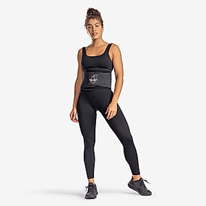 Sweet Sweat 'Pro-Series' Waist Trimmer (Black) with Adjustable Velcro Straps (Medium/Large)