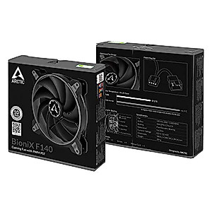 ARCTIC BioniX F140-140 mm Gaming Case Fan with PWM Sharing Technology (PST), Quiet Motor, Computer, Fan Speed: 200-1800 RPM - Grey