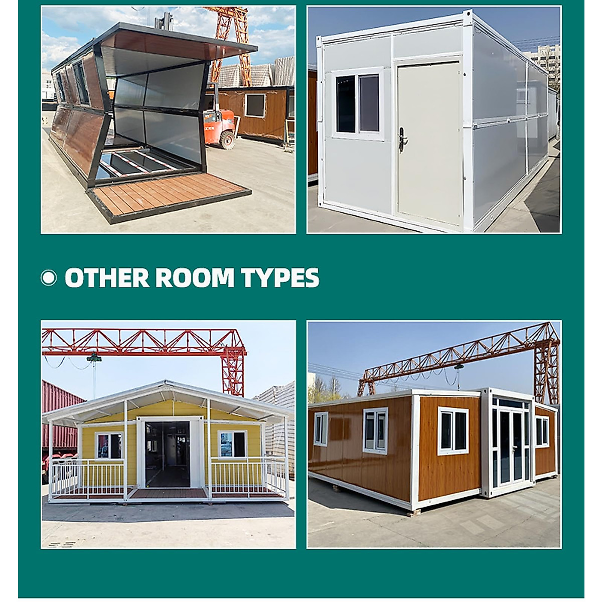 Foldable Prefab Container Home - Modular Tiny House with Customizable Bathroom, Kitchen, Living Room & Bedroom Spaces - Mobile Home Options for Adults