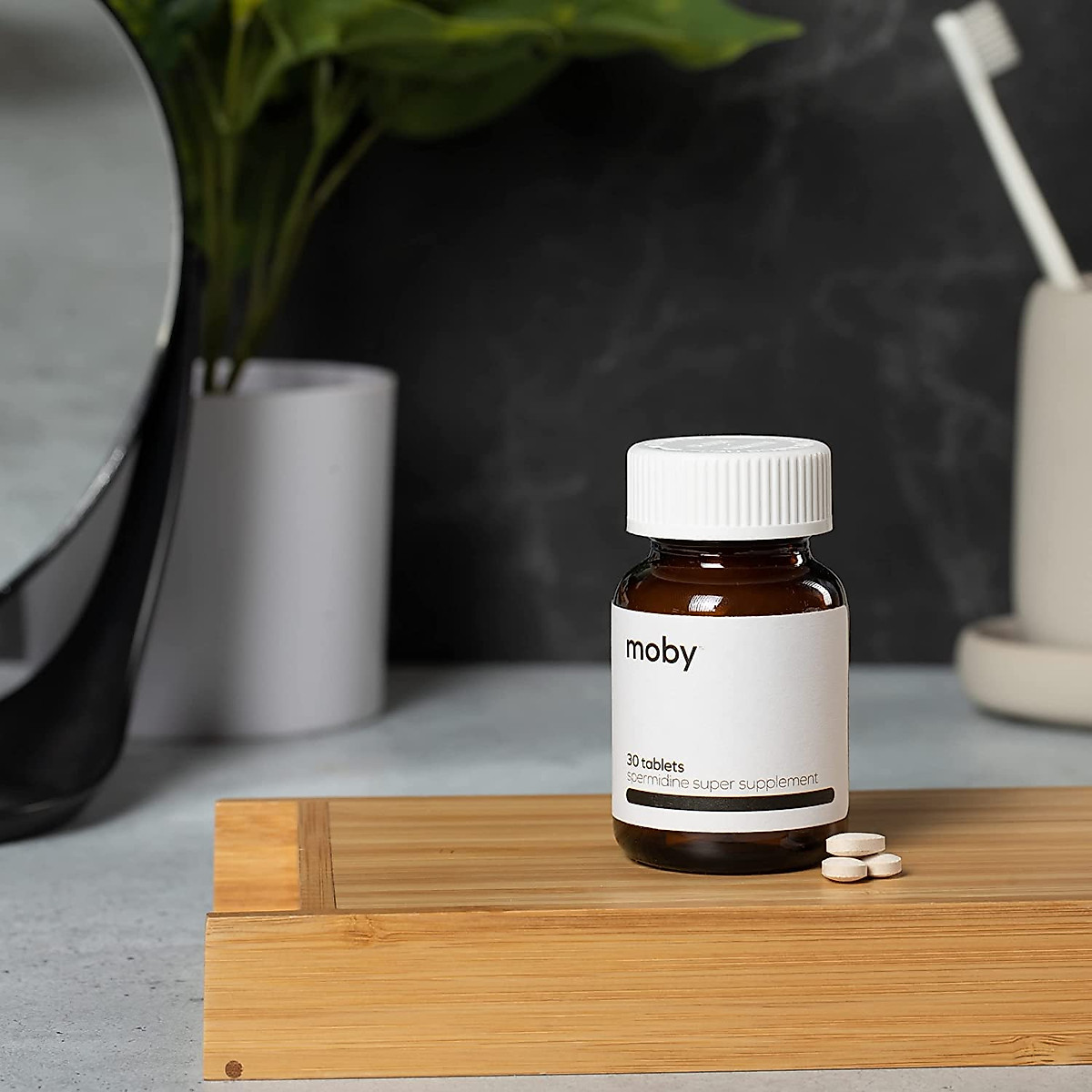 Moby Spermidine Supplement - Over 100x More Potent Than Wheat Germ Extract - 10mg Per Capsule - 99% Pure Spermidine - Clinically Tested - 3rd Party Tested - Made in The USA - 30 Day Supply