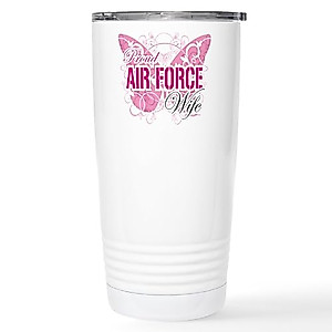 CafePress Proud Air Force Wife Stainless Steel Travel Mug 20 oz. Insulated Stainless Steel Coffee Tumbler