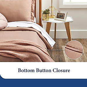 Cosy House Collection Everyday 1500 Series Duvet Cover Set - Master Bedroom Essentials - All Season, Moisture-Wicking & Silky Soft - Easy to Maintain & Long Lasting - 3 Piece (Full/Queen, Grey)