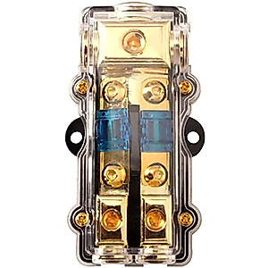 Car Stereo Audio Inline Fuse Holder Distribution Block Car Audio Fuse Holder Distribution Block 0 2 4 AWG in 4 6 8 Gauge Out