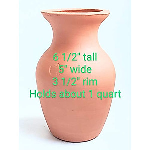 Clay Olla - Quart Sized - Ideal for Elevated Garden Planters, Grow Bags or 14" - 18" Pots