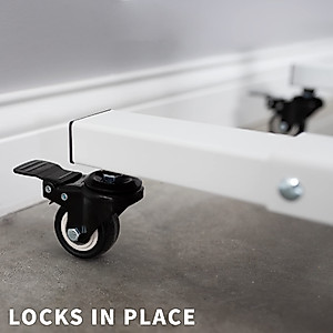 VIVO Mobile TV Cart for 13 to 50 inch Screens up to 44 lbs, LCD LED OLED 4K Smart Flat and Curved Monitor Panels, Rolling Stand, Locking Wheels, Max VESA 200x200, White, STAND-TV07W-W