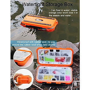 Hlotmeky Small Kayak Mini Tackle Box Waterproof Fishing Lure Box Terminal Storage Fishing Hook Organizer