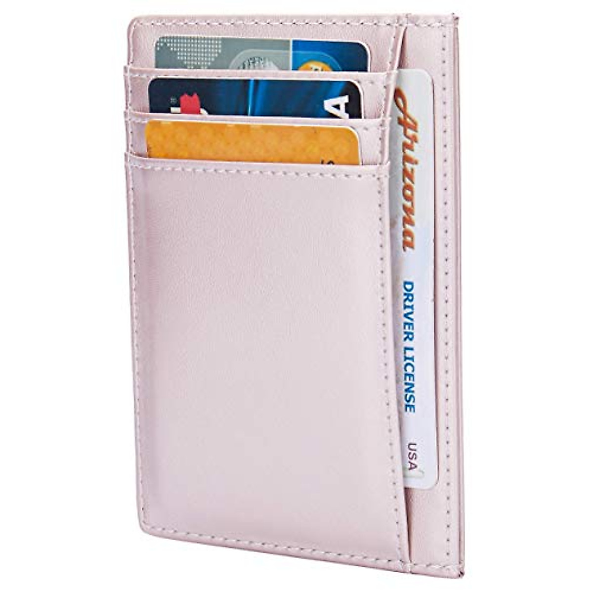 Slim RFID Blocking Credit Card Holder Minimalist Leather Front Pocket Small Wallet for Women Men