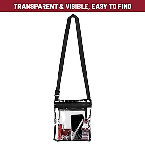 NymphFable Clear Stadium Bag with Inner Pocket and Adjustable Straps Transparent Concert Purse Tote Bag