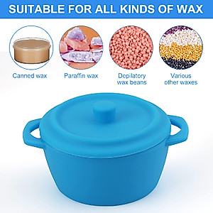 3 in 1 Wax Pot Reusable Bowl, Non-Stick Replacement Pot Removable Hair Removal Warmers Waxing, Applicable directly in the microwave oven and oven, heated
